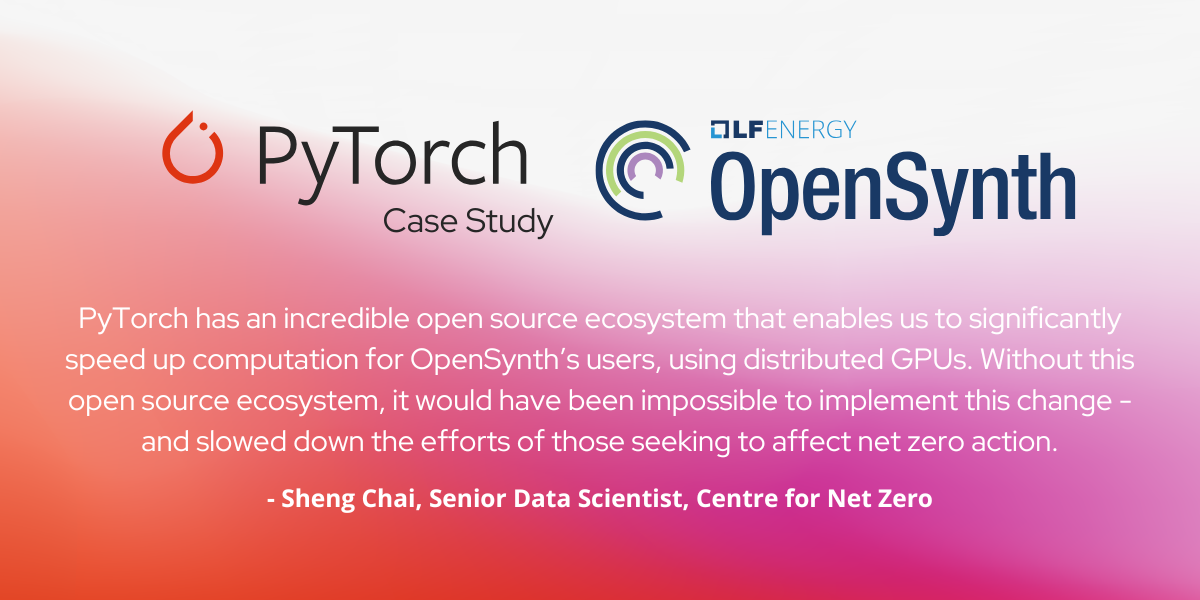 OpenSynth 如何利用 PyTorch 加速能源建模应用程序的计算 – PyTorch - PyTorch 深度学习库